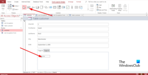 How to create a Tabbed Form in Access