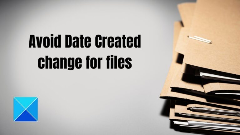 How to avoid Created On date change for files in Windows 11/10