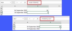 How to calculate number of days in Excel