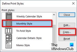 How to add a new Print Style in Outlook