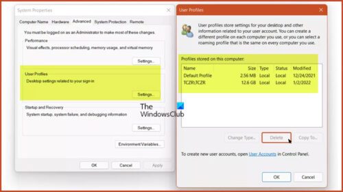 How to delete Domain Profile in Windows 11/10