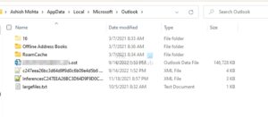 You cannot delete this Outlook data file