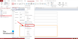 How to create a Tabbed Form in Access