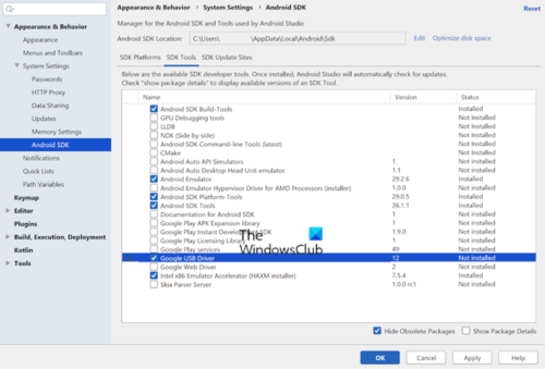 How to download and install Google USB Driver in Windows 11/10