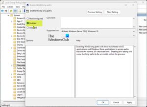 Path too long Error 0x80010135 when extracting zip file in Windows
