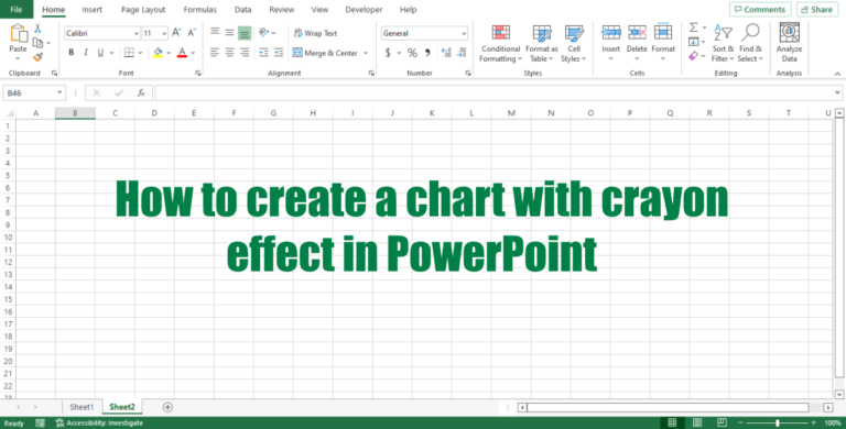 How to create a Chart with Crayon effect in Excel