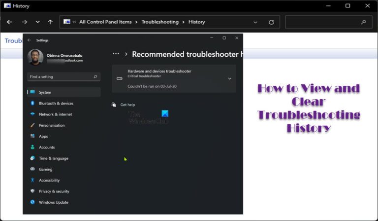 How to View and Clear Troubleshooting History in Windows 11/10