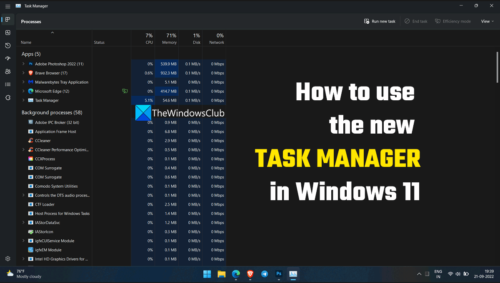 How to use the new Task Manager in Windows 11 2022 and later