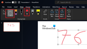 Convert Handwritten Math to Text using Ink to Math in Office