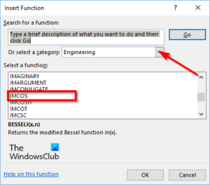 How to use the IMCOS function in Microsoft Excel