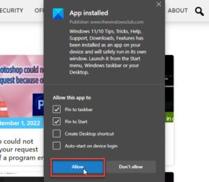 Pin websites to Taskbar using Taskbar Pinning Wizard in Edge
