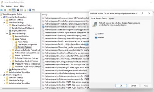 Windows Remote Desktop does not save credentials