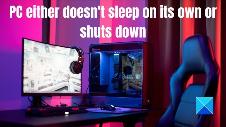 Windows PC shuts down after manually going to sleep