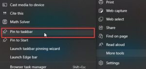 Pin websites to Taskbar using Taskbar Pinning Wizard in Edge