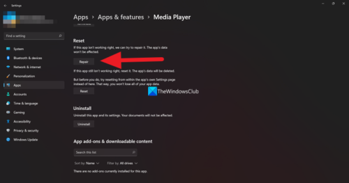 How to repair Broken Apps and Programs in Windows 11/10