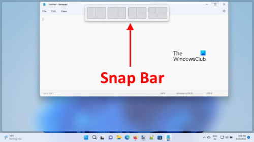 How to use Snap Bar in Windows 11