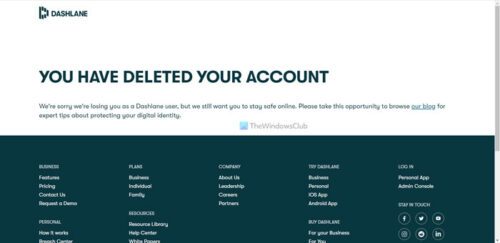 How to delete Dashlane account and data