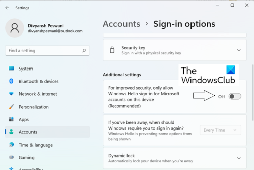 Some of your accounts require attention in Windows 11/10