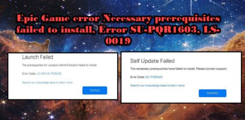 Epic Game Error Necessary prerequisites failed to install [Fixed]