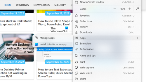 How to Turn Websites into Desktop Apps in Windows 11/10