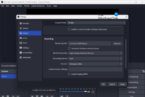 OBS Camera Not Showing up or Working in Windows 11/10