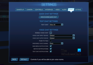 Rocket League Voice Chat not Working on PC or Xbox