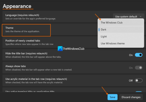How to set a Custom Theme in Windows Terminal