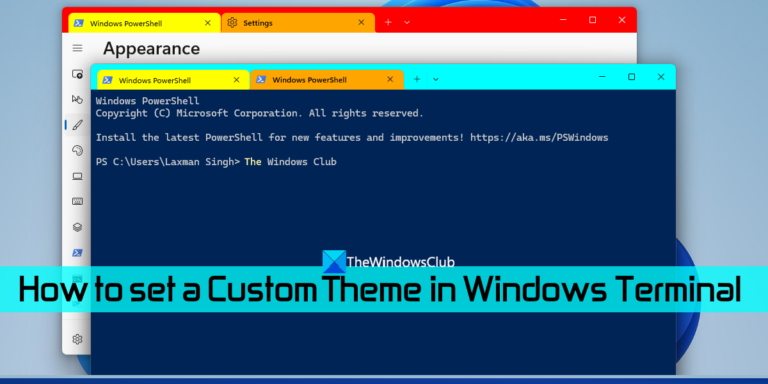 How to set a Custom Theme in Windows Terminal