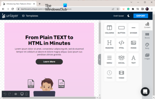 Best free Email Template Builder software and online tools