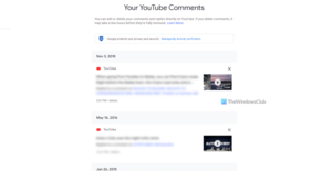 How to see YouTube comment history