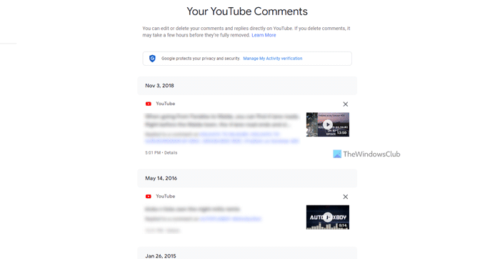How to see YouTube comment history