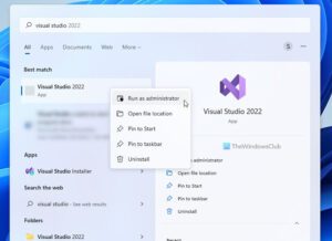 Visual Studio, The system cannot find the file specified