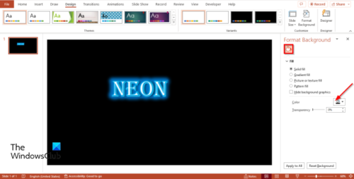 How to create a Neon Text in PowerPoint
