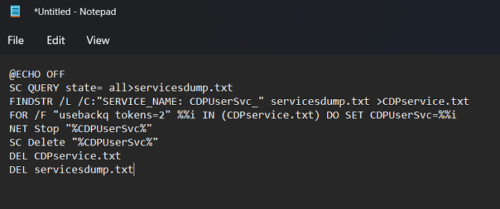 CDpusersvc Failed to Read Description, Error Code 15100