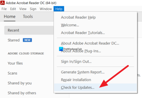 Fix Adobe Acrobat Error 110, The document could not be saved