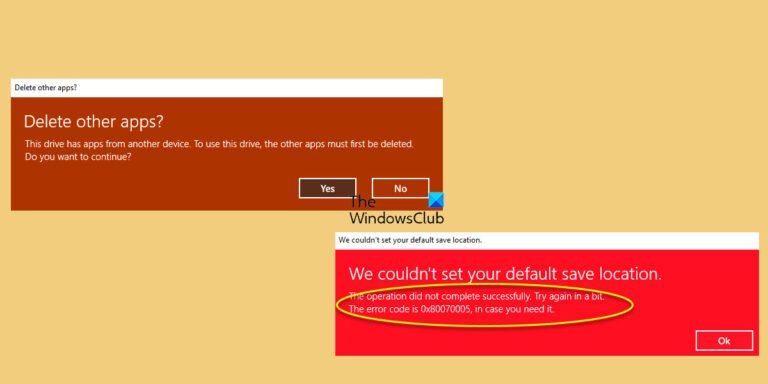 Delete other apps; This drive has apps from another device