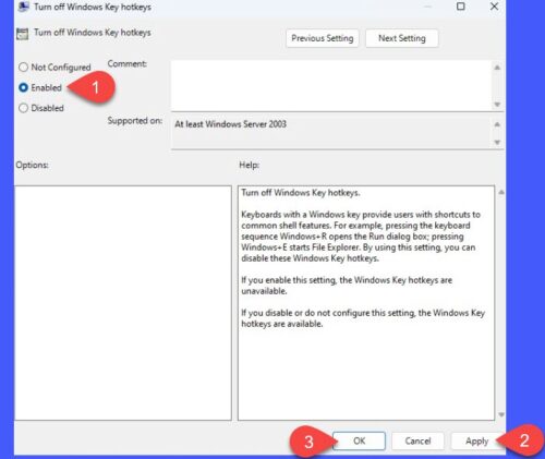 How to disable Keyboard Shortcuts on Windows 11/10