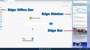 Microsoft Edge Bar, Edge Sidebar and Edge Office Bar explained