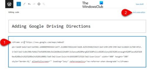 How to add Google Driving Directions to your website