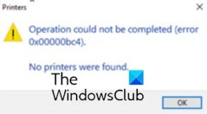 Fix 0x00000bc4, No printers were found error in Windows 11