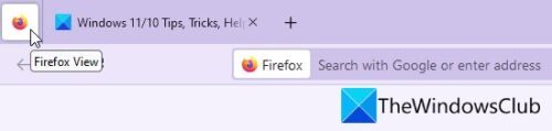 How to remove Firefox View button from Firefox Title Bar