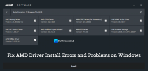 Fix AMD Driver Install Errors and Problems on Windows 11