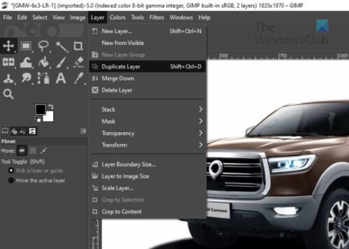 How to mirror images in GIMP using the Flip Tool
