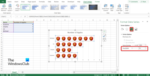How to create Pictograph in Excel