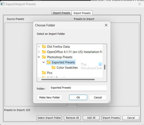 How to move Adobe Presets, Actions, and Settings to another PC