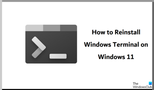 How to reinstall Windows Terminal on Windows 11/10