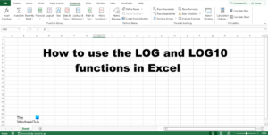 How to use the LOG and LOG10 function in Excel