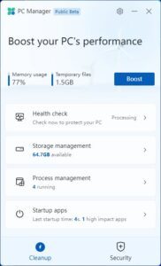 Microsoft PC Manager review: 1-click optimizer for Windows 11