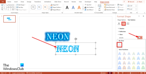 How to create a Neon Text in PowerPoint