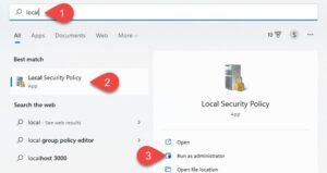 How to open Local Security Policy on Windows 11/10